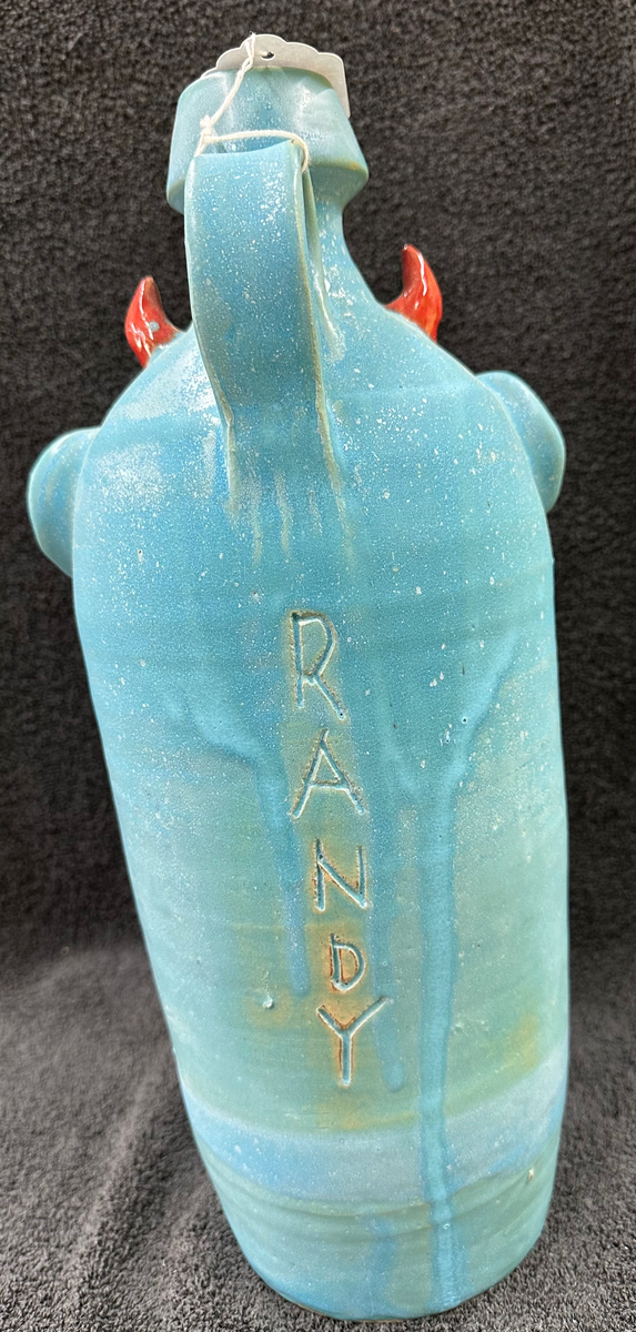 Double Faced Stacker Red Horned Devil Jug – Around Back At Rocky's Place